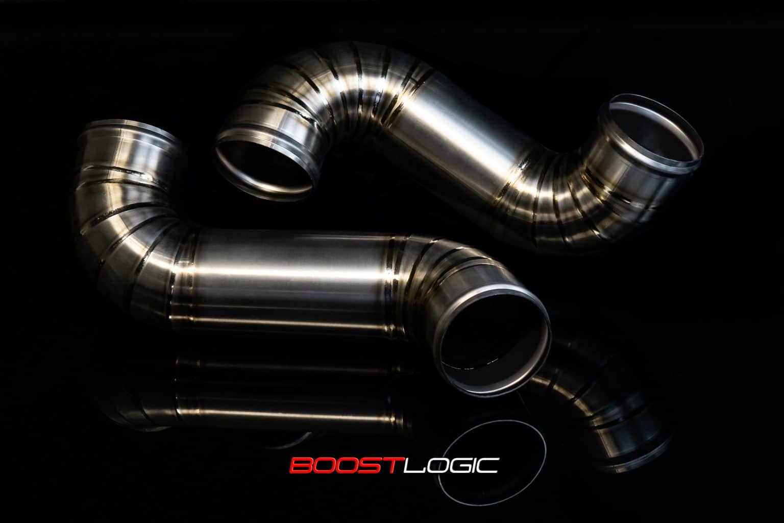 Boost Logic S Pipes in 3” Titanium - Boost Logic